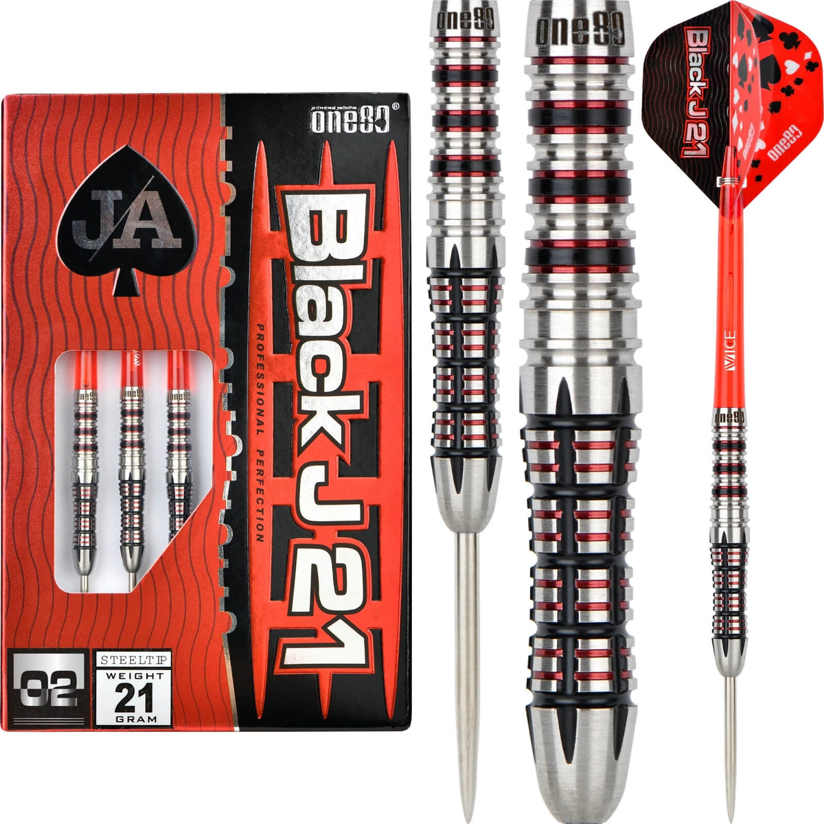 One80 Black J21 02 Darts For Sale | 21g 23g 25g | Avid Darts Australia